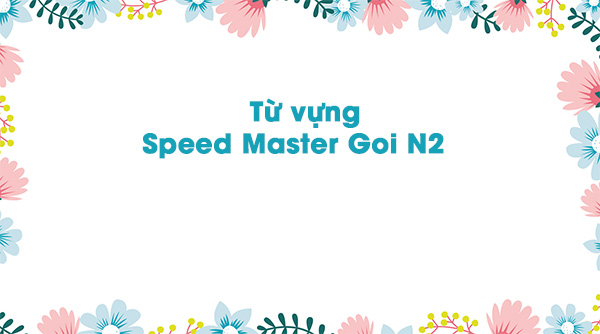 Từ vựng Speed Master Goi N2 (Theo từng bài)